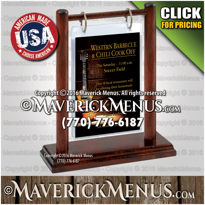 Custom Wooden Table Tents - Made in the USA